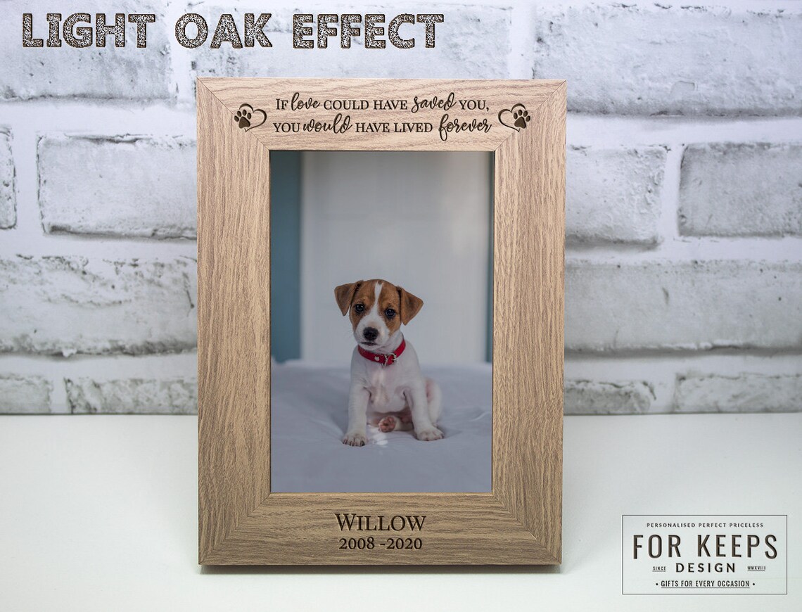 Personalised Dog Memorial Photo Frame Keepsake Engraved If - Etsy UK
