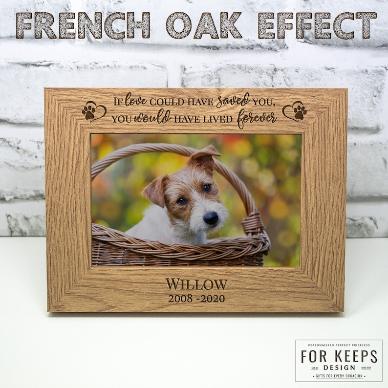 Personalised Dog Memorial Photo Frame Keepsake Engraved If | Etsy