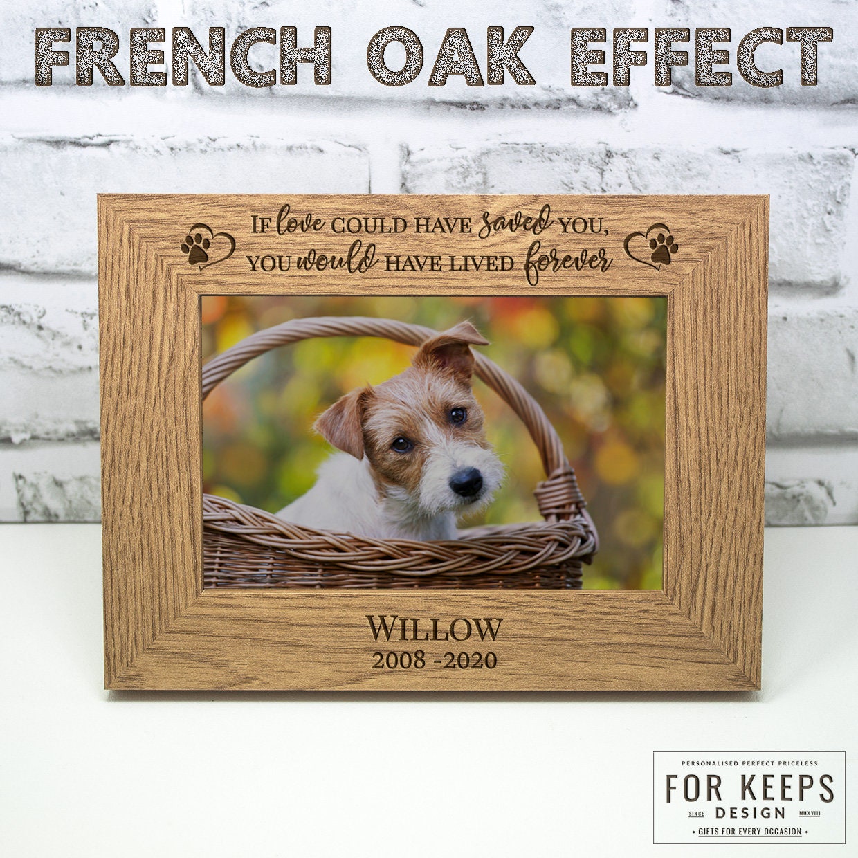 Personalised Dog Memorial Photo Frame Keepsake Engraved If | Etsy