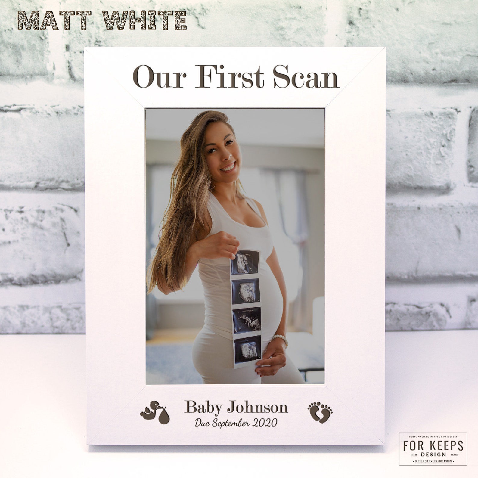 Personalised First Scan Photo Frame Gift Keepsake Engraved - Etsy