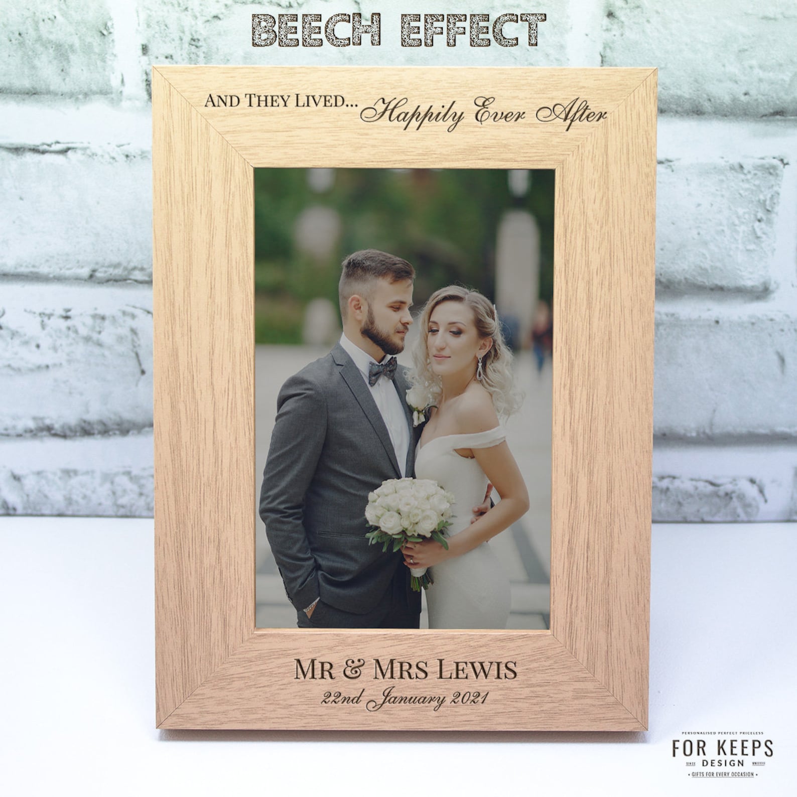 Personalised Wedding Photo Frame Gift Keepsake Engagement | Etsy