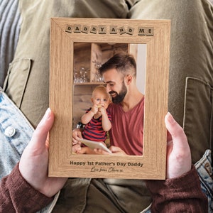 Personalised Engraved Father's Day Photo Frame Fathers Day First Father ...