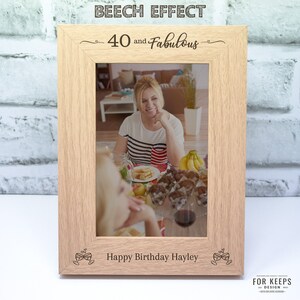 Personalised 40th Birthday Photo Frame Birthday Gift 40th | Etsy UK