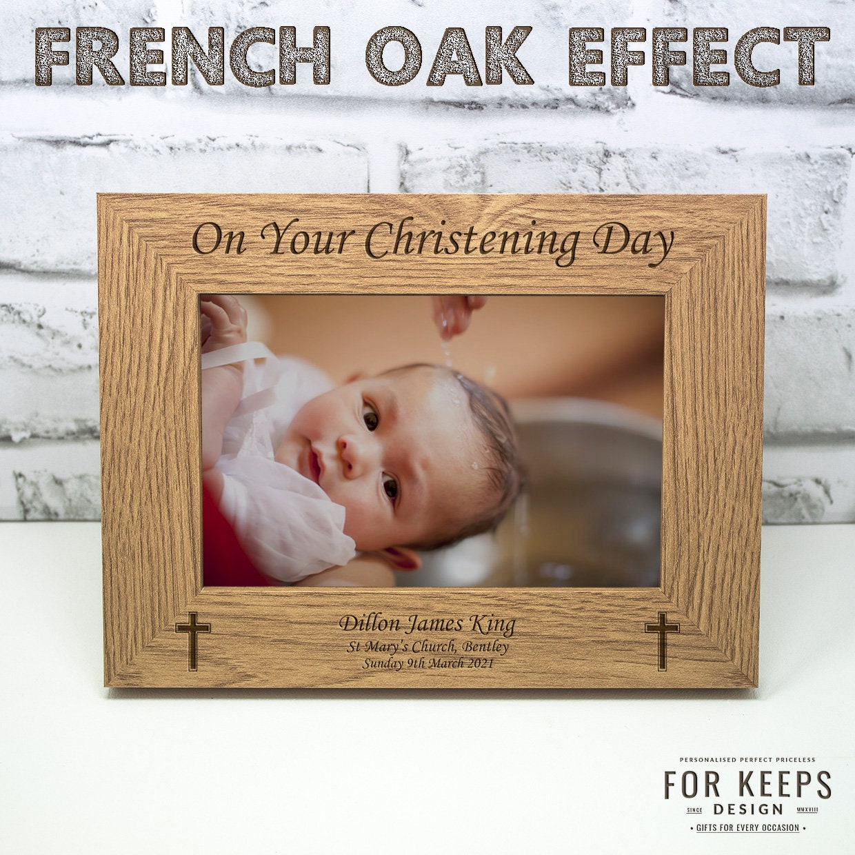 Personalised Christening Photo Frame Gift Keepsake Engraved | Etsy UK