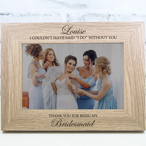 Personalised Bridemaid Photo Frame Gift Keepsake Engraved - Etsy