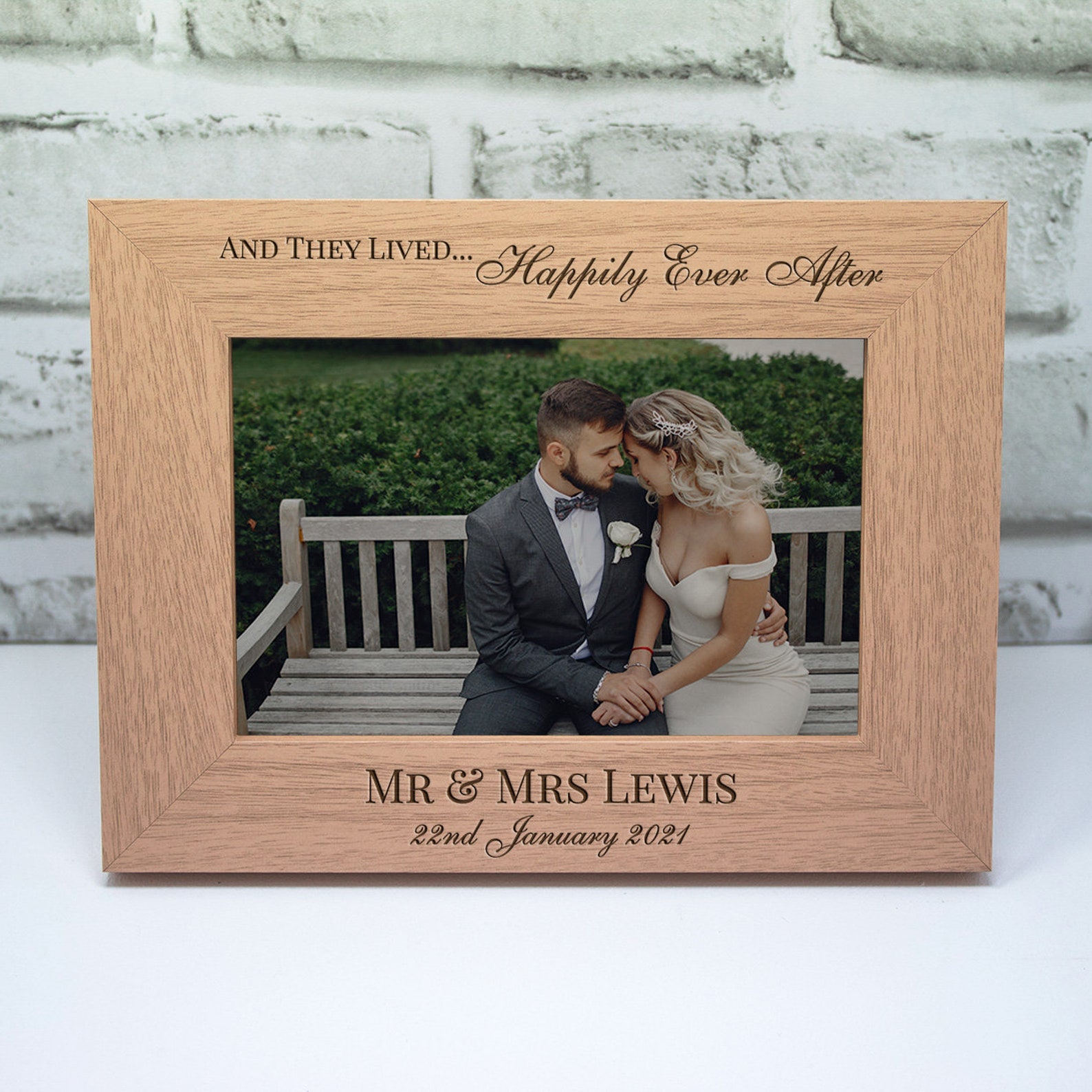 Personalised Wedding Photo Frame Gift Keepsake Engagement | Etsy