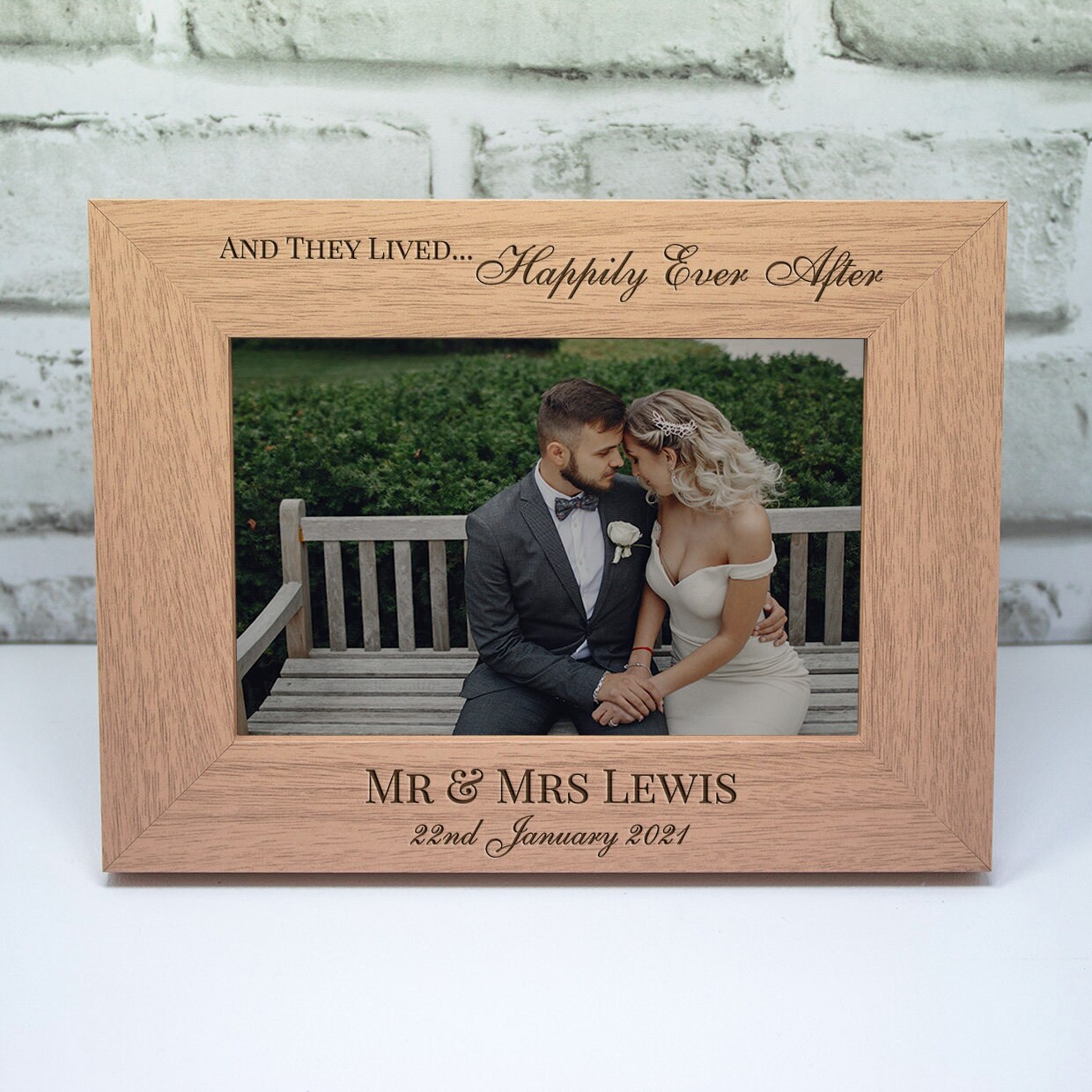 Personalised Wedding Photo Frame Gift Keepsake Engagement | Etsy