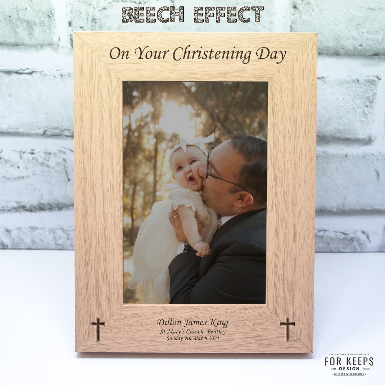 Personalised Christening Photo Frame Gift Keepsake Engraved | Etsy UK
