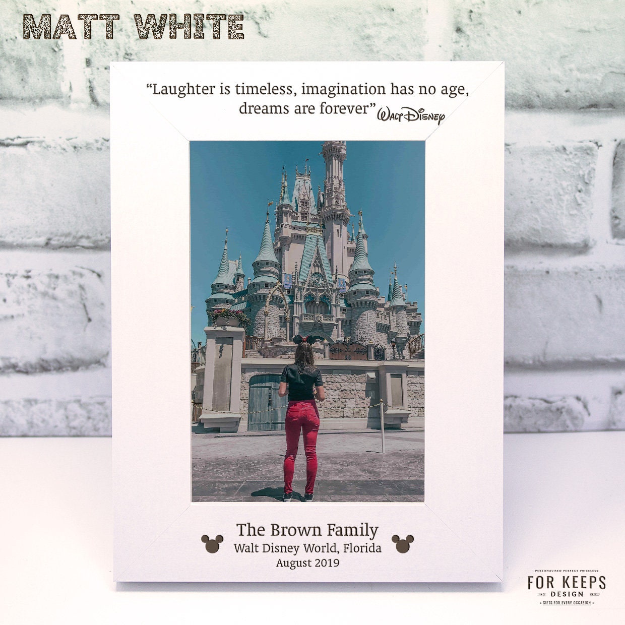 Personalised Disney Photo Frame Gift Disney World Orlando - Etsy
