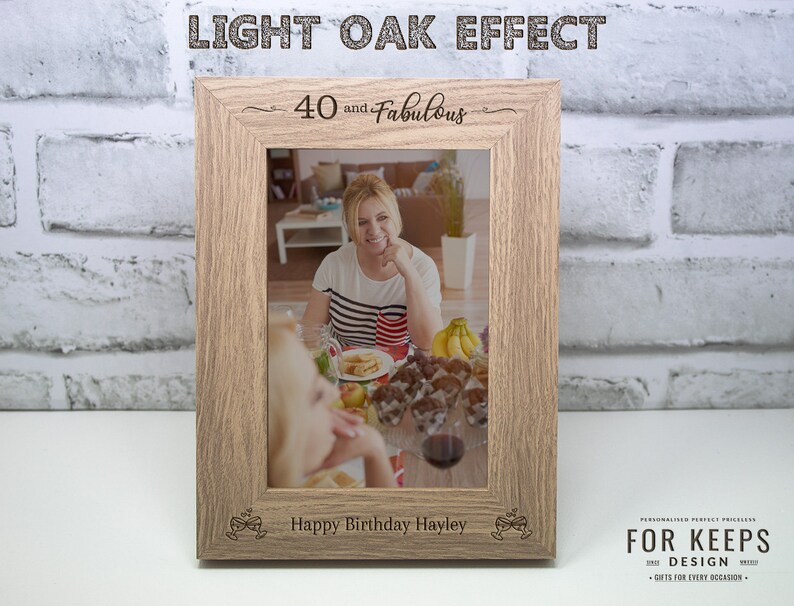 Personalised 40th Birthday Photo Frame Birthday Gift 40th - Etsy