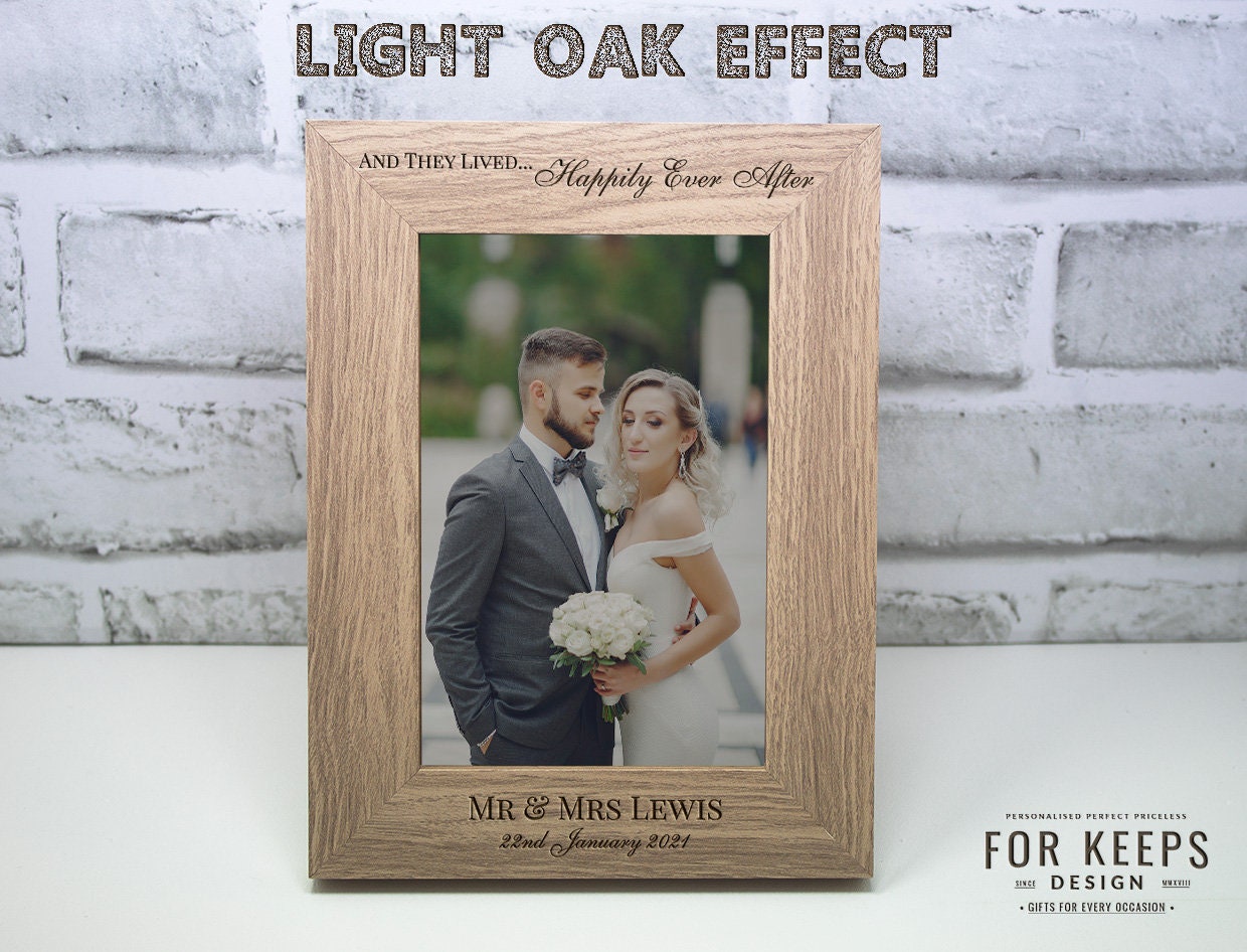 Personalised Wedding Photo Frame Gift Keepsake Engagement | Etsy