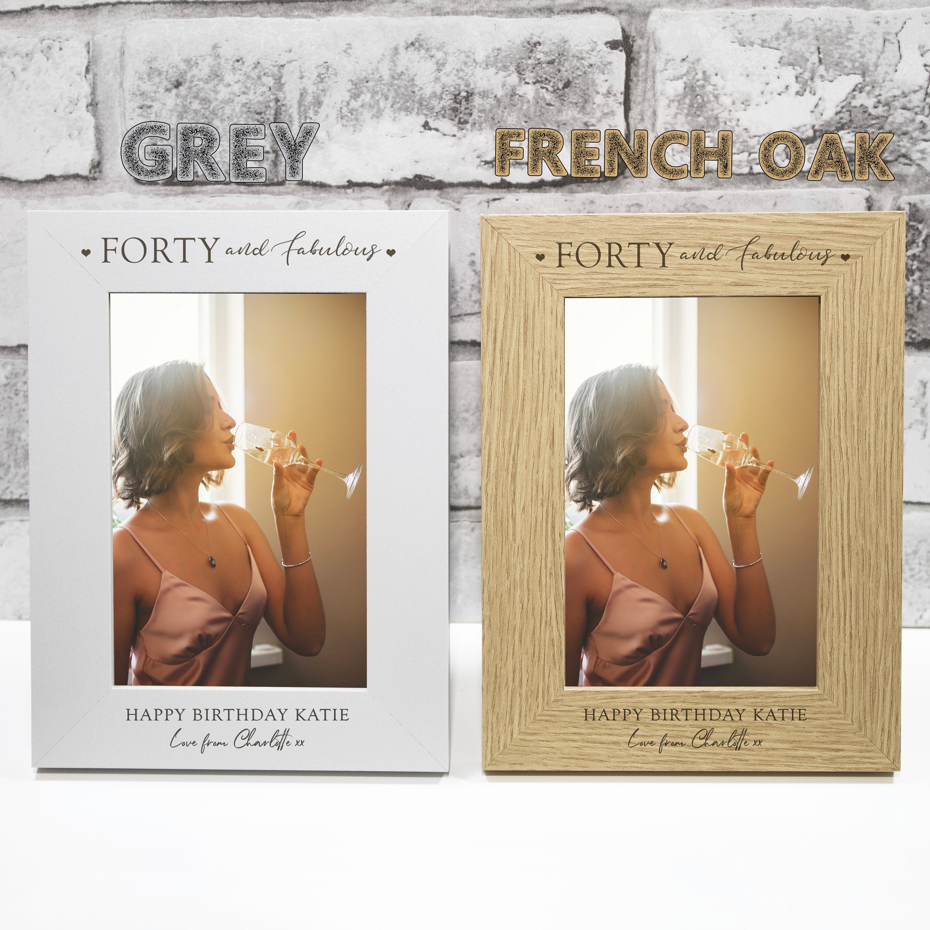 Personalised 40th Birthday Photo Frame Birthday Gift 40th Fabulous - Etsy