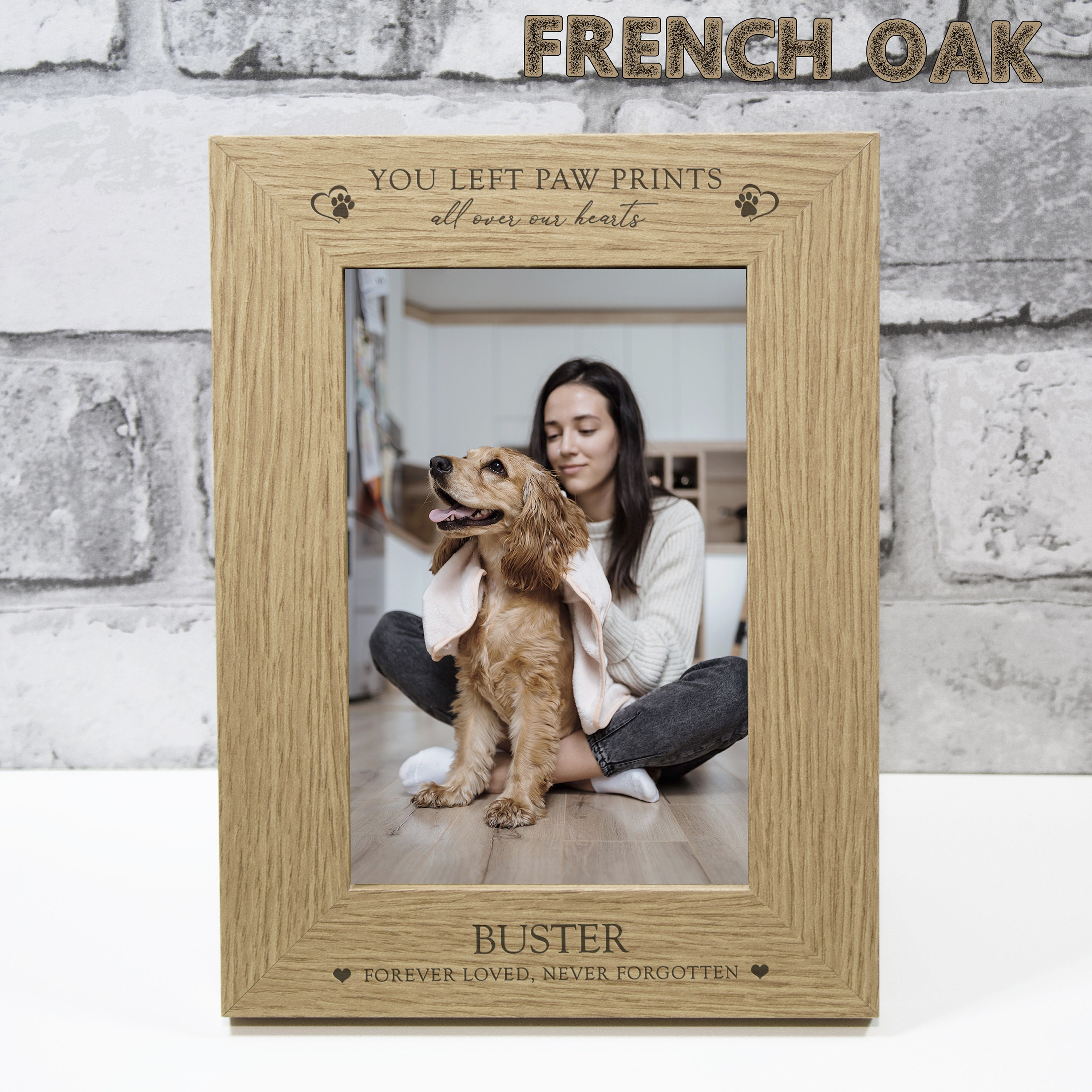 Personalised Dog Memorial Photo Frame Gift Keepsake Engraved - Etsy UK