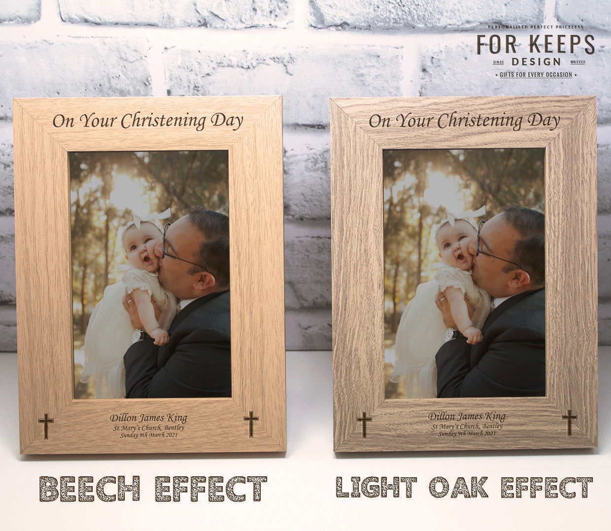 Personalised Christening Photo Frame Gift Keepsake Engraved | Etsy UK