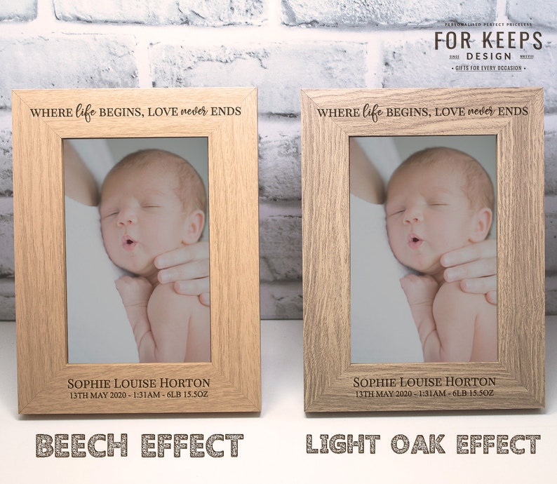 Personalised Newborn Photo Frame Gift Keepsake Engraved Birth - Etsy
