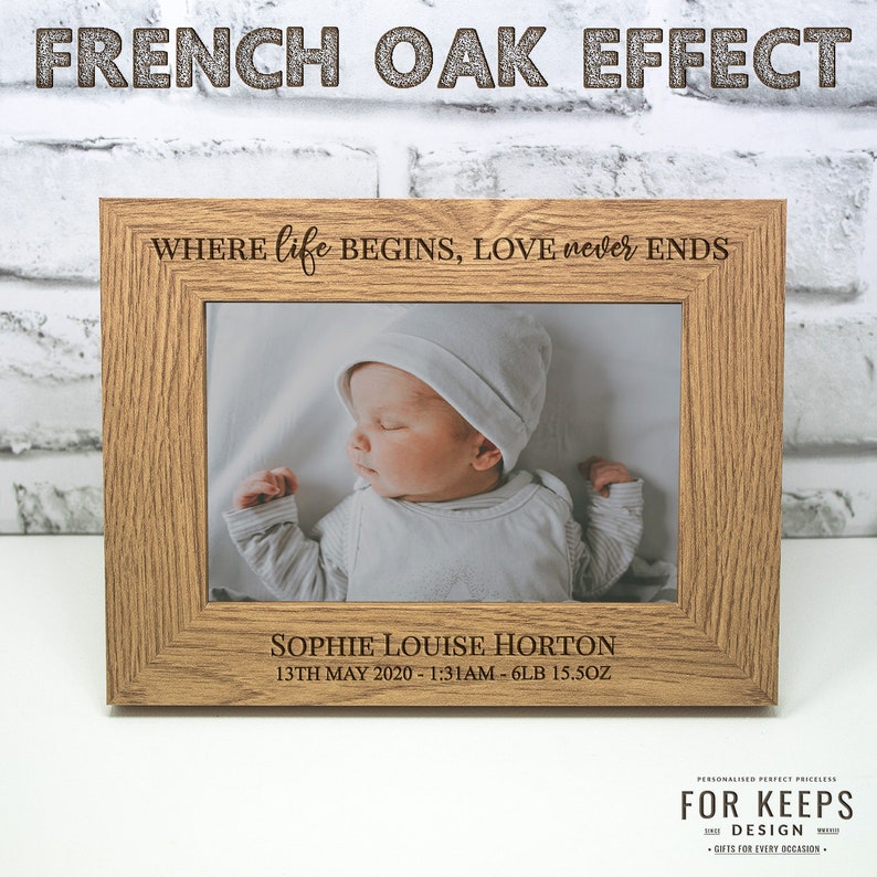 Personalised Newborn Photo Frame Gift Keepsake Engraved Birth - Etsy