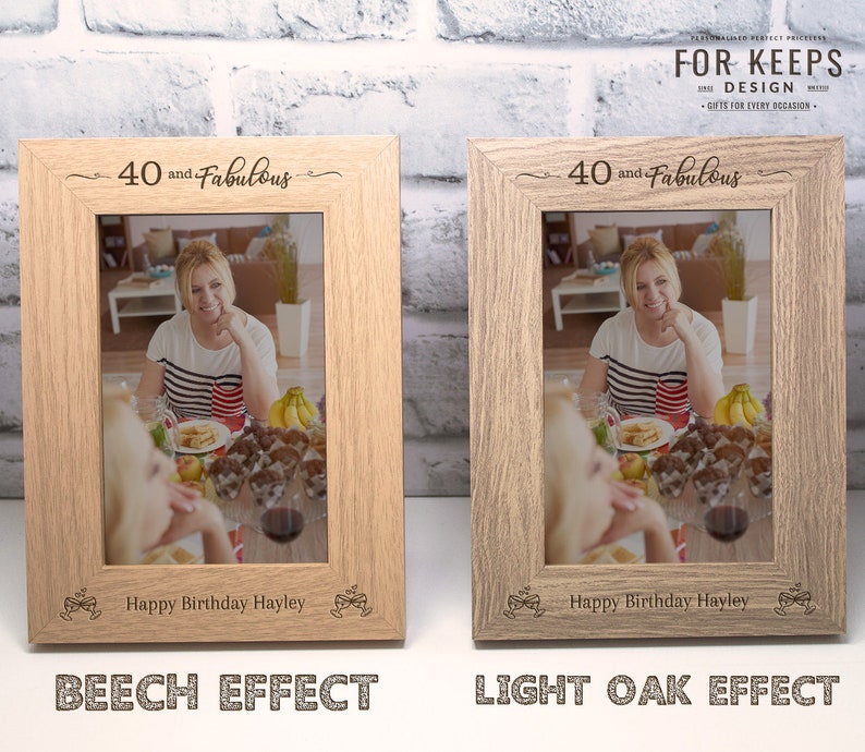 Personalised 40th Birthday Photo Frame Birthday Gift 40th - Etsy