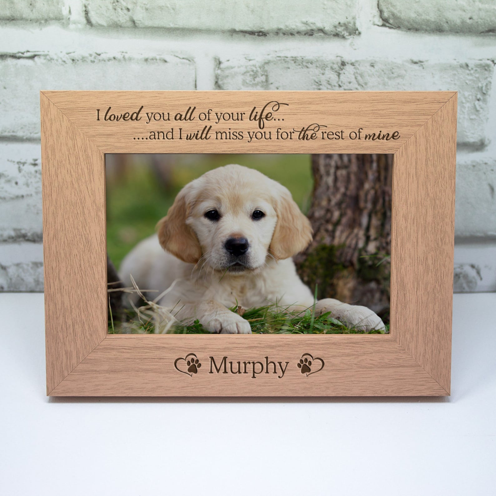 Personalised Dog Memorial Photo Frame Gift Keepsake Engraved | Etsy UK