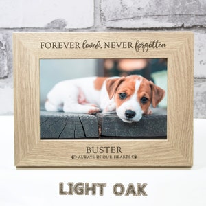 Personalised Dog Memorial Photo Frame Keepsake Engraved Forever Loved ...