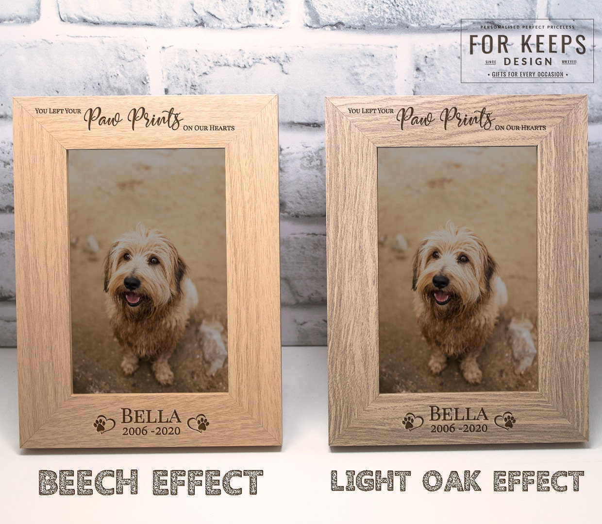 Personalised Dog Memorial Photo Frame Keepsake Engraved Your | Etsy UK