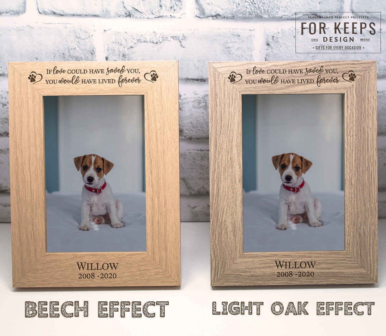 Personalised Dog Memorial Photo Frame Keepsake Engraved If | Etsy