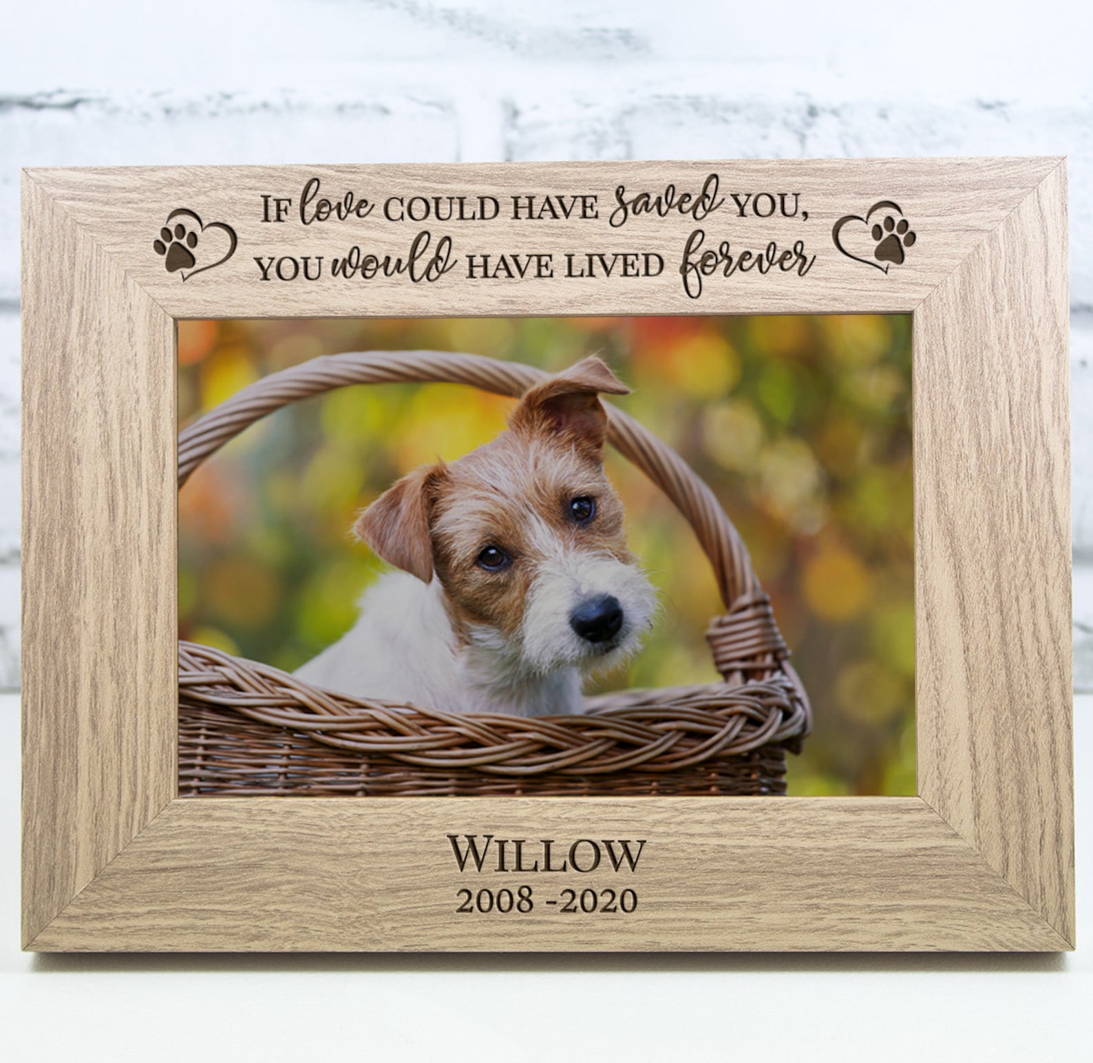 Personalised Dog Memorial Photo Frame Keepsake Engraved If - Etsy UK