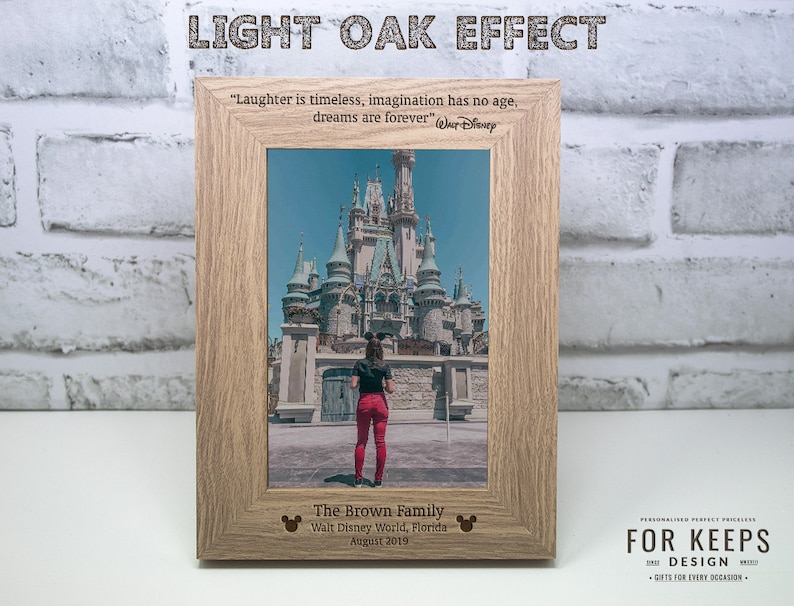 Personalised Disney Photo Frame Gift Disney World Orlando | Etsy