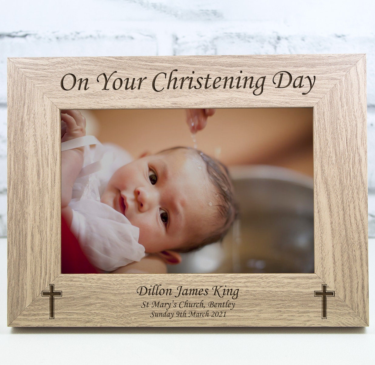 Personalised Christening Photo Frame Gift Keepsake Engraved | Etsy UK