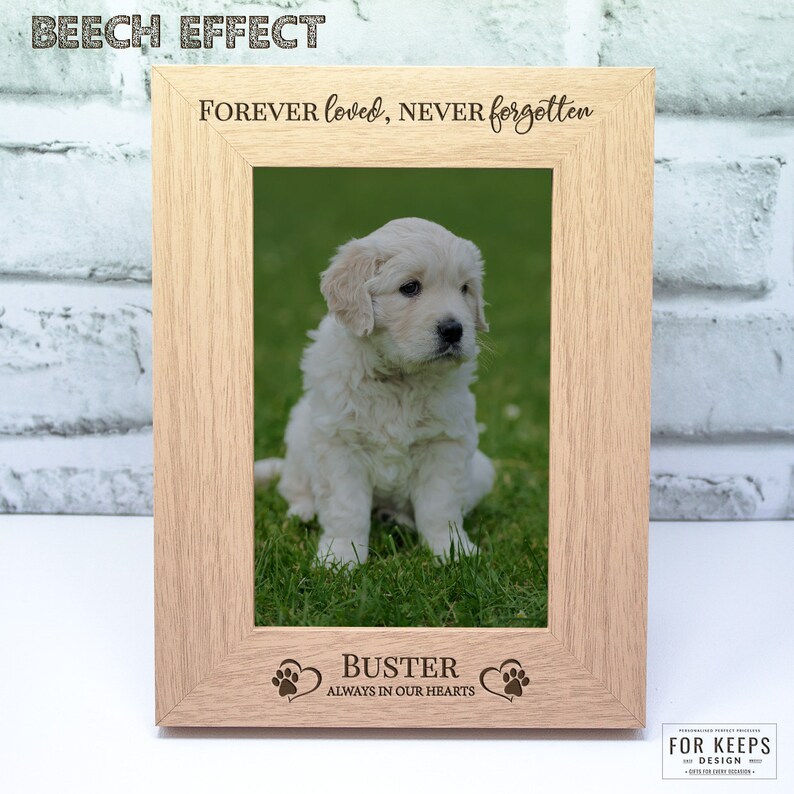 Personalised Dog Memorial Photo Frame Keepsake Engraved - Etsy