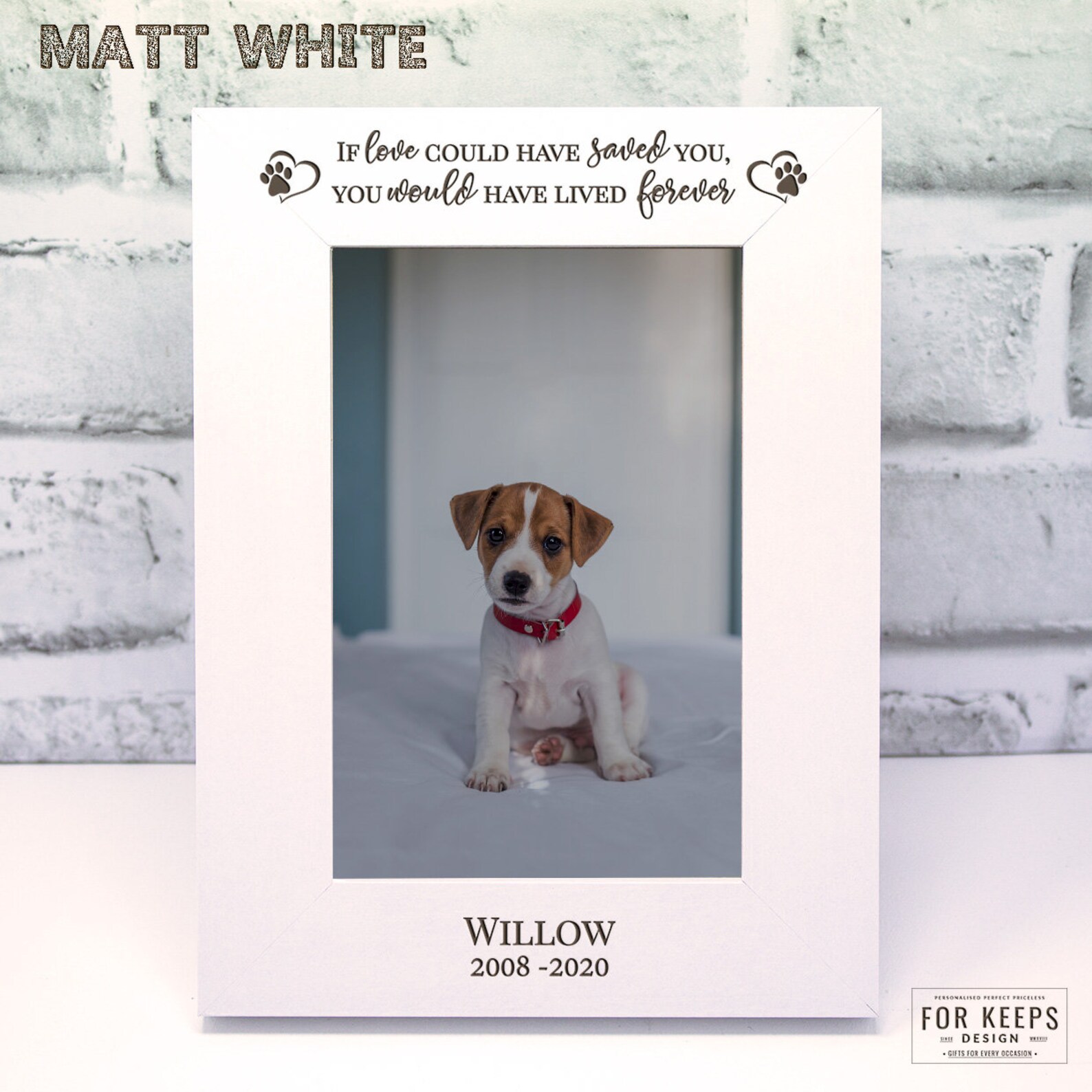 Personalised Dog Memorial Photo Frame Keepsake Engraved If | Etsy