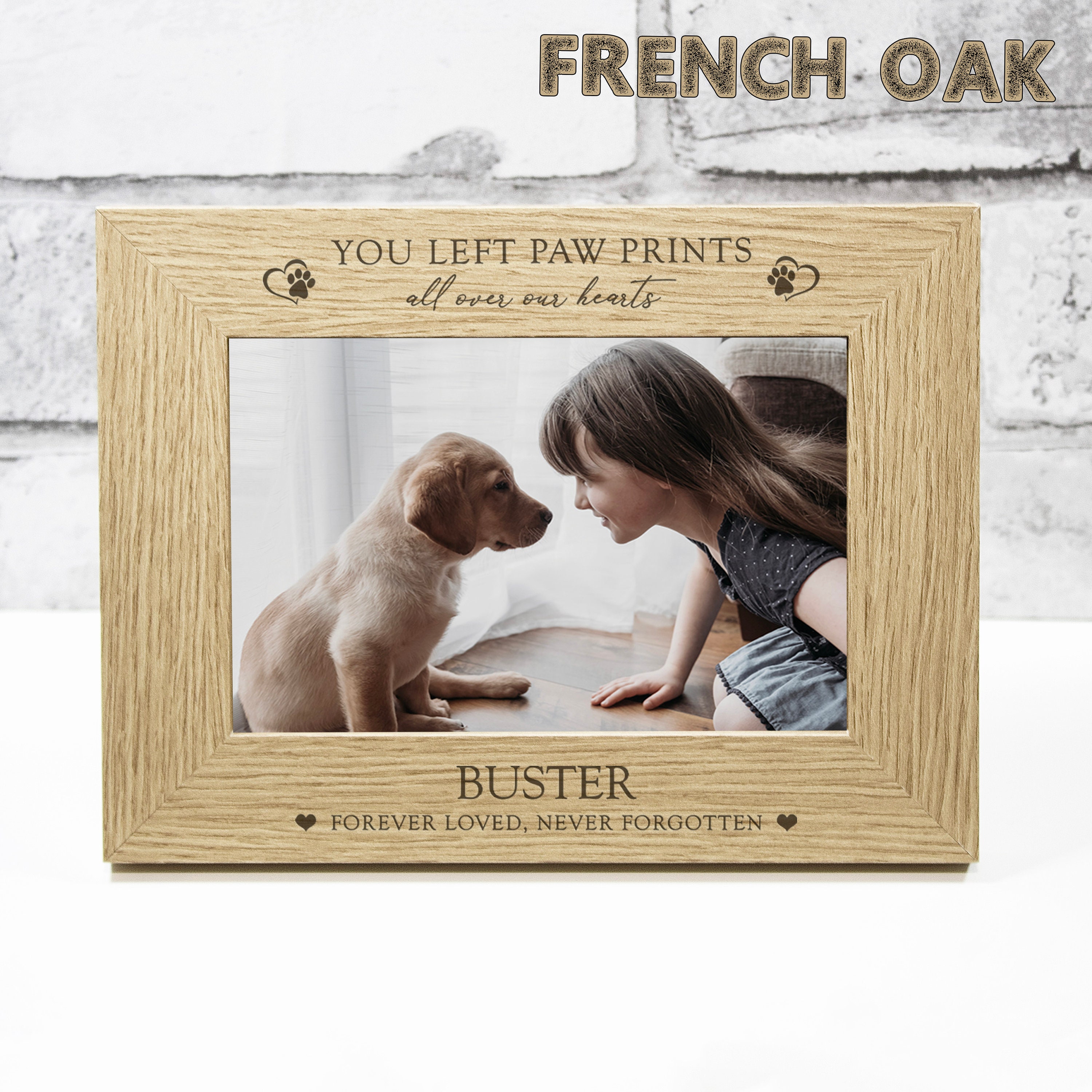 Personalised Dog Memorial Photo Frame Gift Keepsake Engraved - Etsy UK