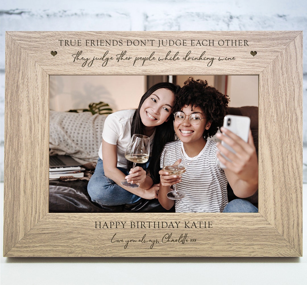 Personalised Birthday Photo Frame Birthday Gift Wine - Etsy