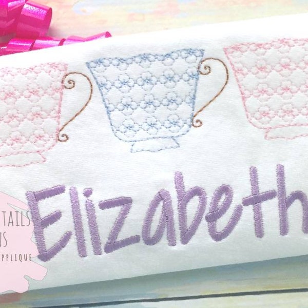 Tea Cup Applique - Etsy