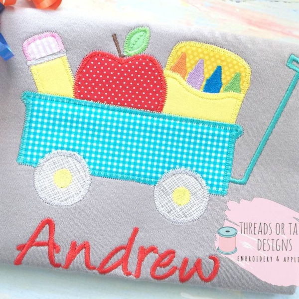 Back to School Embroidery Design - Etsy