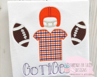 Football Applique Football Applique Design Football Zig Zag Applique ...