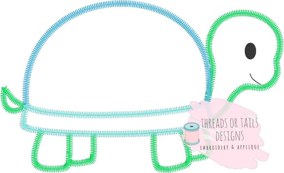 Turtle Applique Turtle ZZ Applique Design Boy Turtle - Etsy