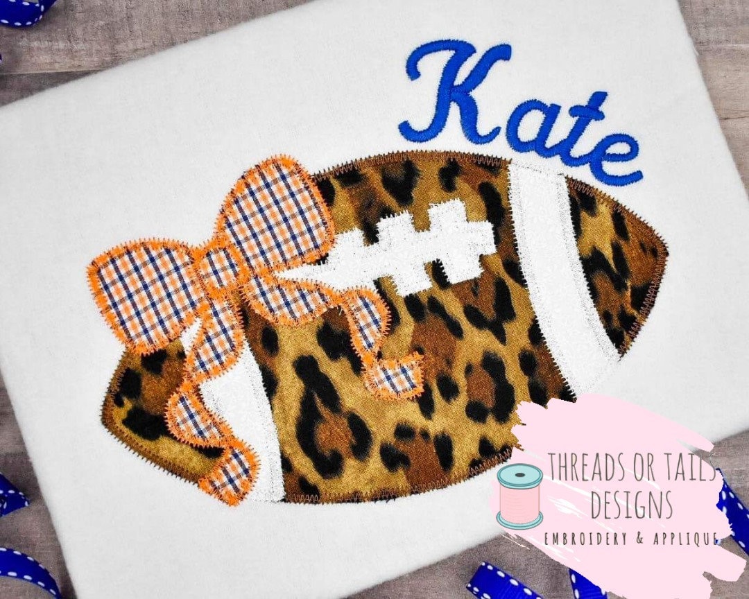 Football Applique - Football Applique Design - Football Zig Zag ...