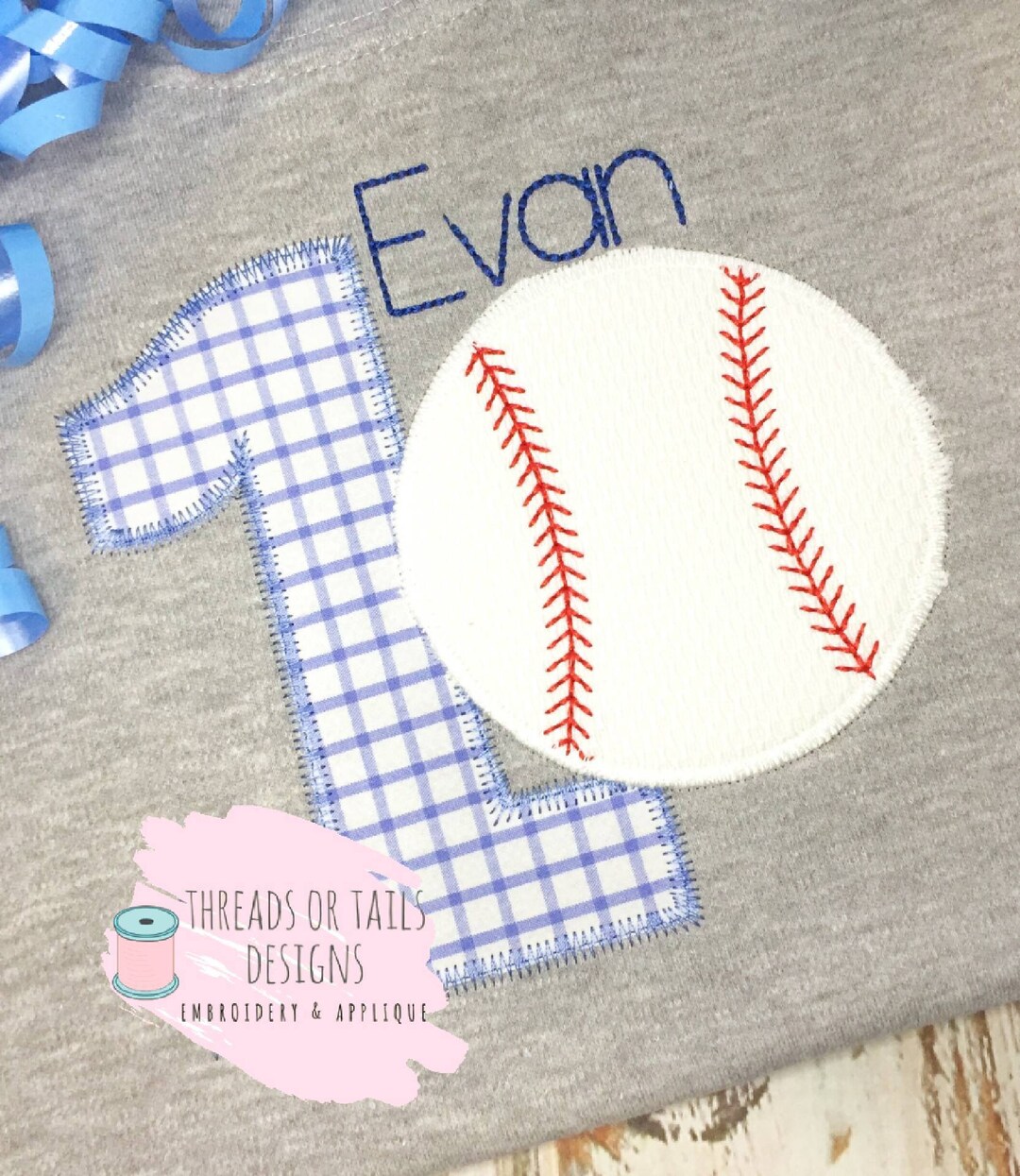 Baseball Applique - Baseball Applique Design - Baseball Zig Zag ...