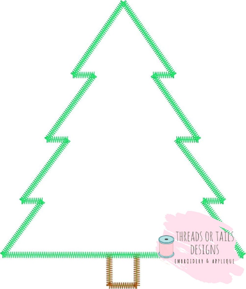 Christmas Tree Applique Christmas Tree Applique Design - Etsy