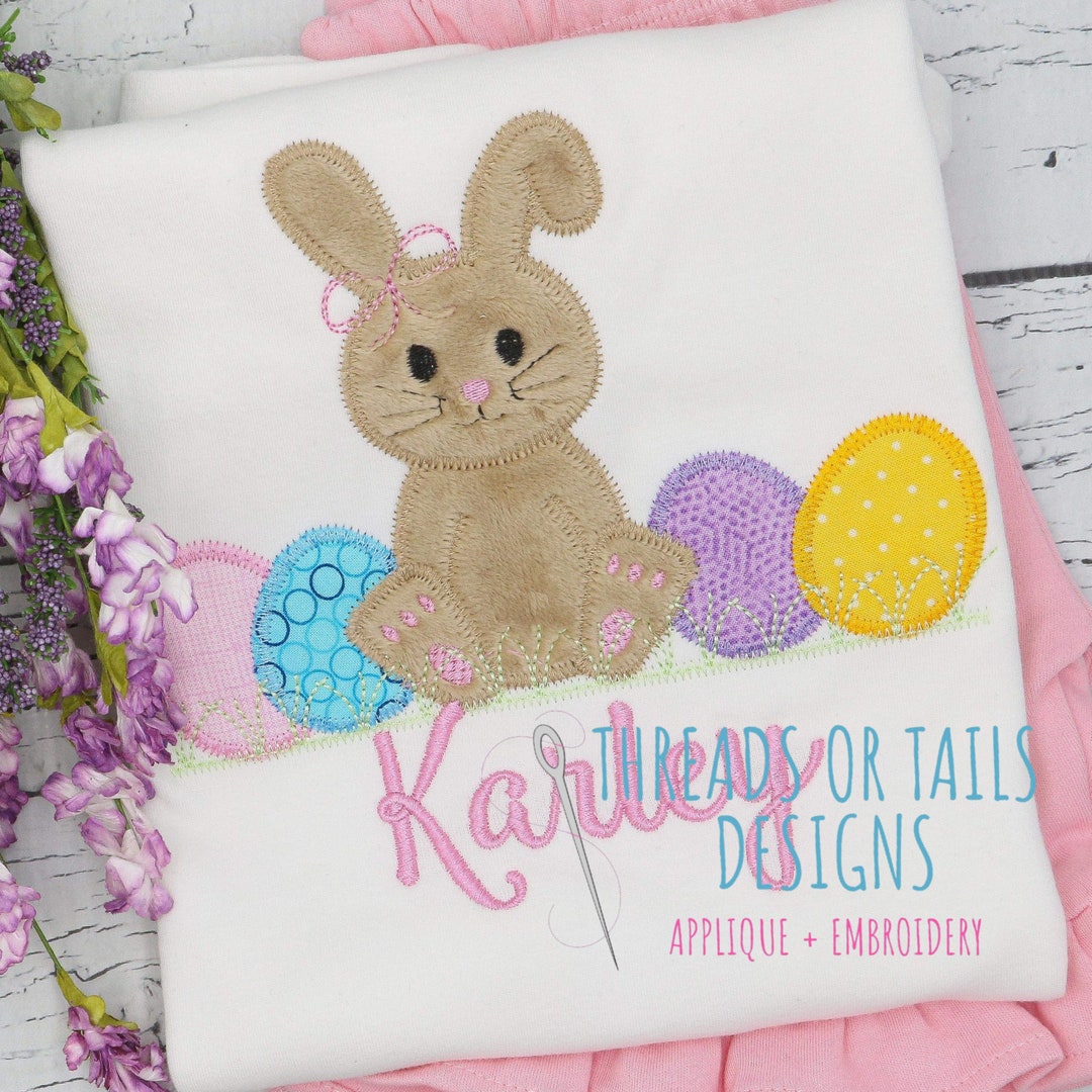 Easter Applique - Easter Design - Bunny Girl Design - Bunny Boy ...
