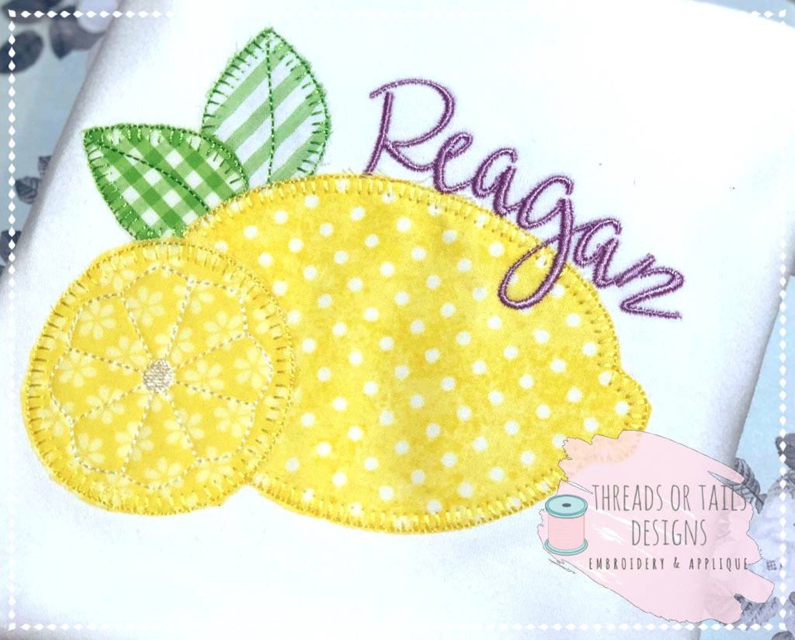 Lemon Applique - Lemon Applique Design - Lemon - Lemon Blanket Stitch ...