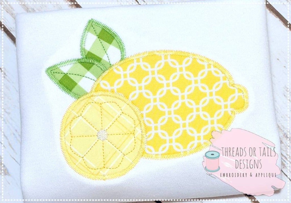 Lemon Applique Lemon Applique Design Lemon Lemon Zig Zag - Etsy