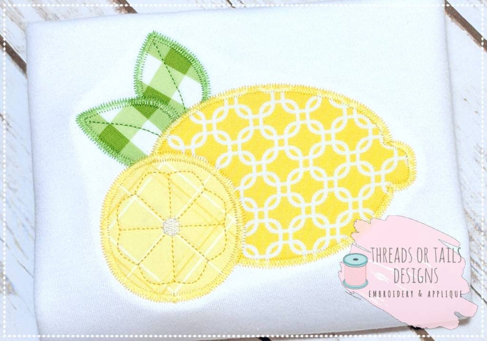 Lemon Applique - Lemon Applique Design - Lemon - Lemon Zig Zag Applique ...