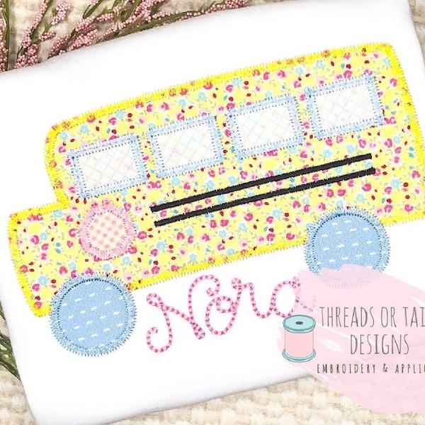 Bus Applique - Etsy