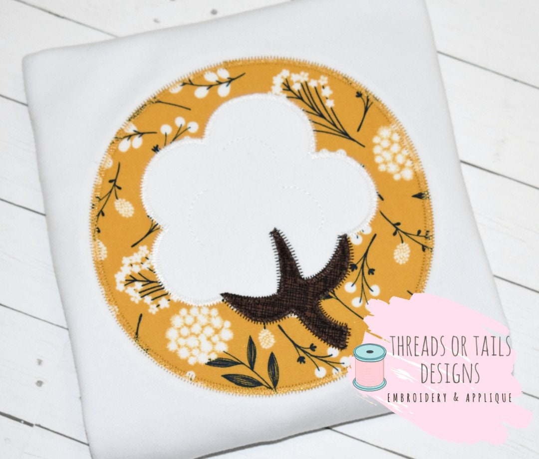 Cotton Circle Patch Applique - Cotton Applique Design - Cotton Design ...