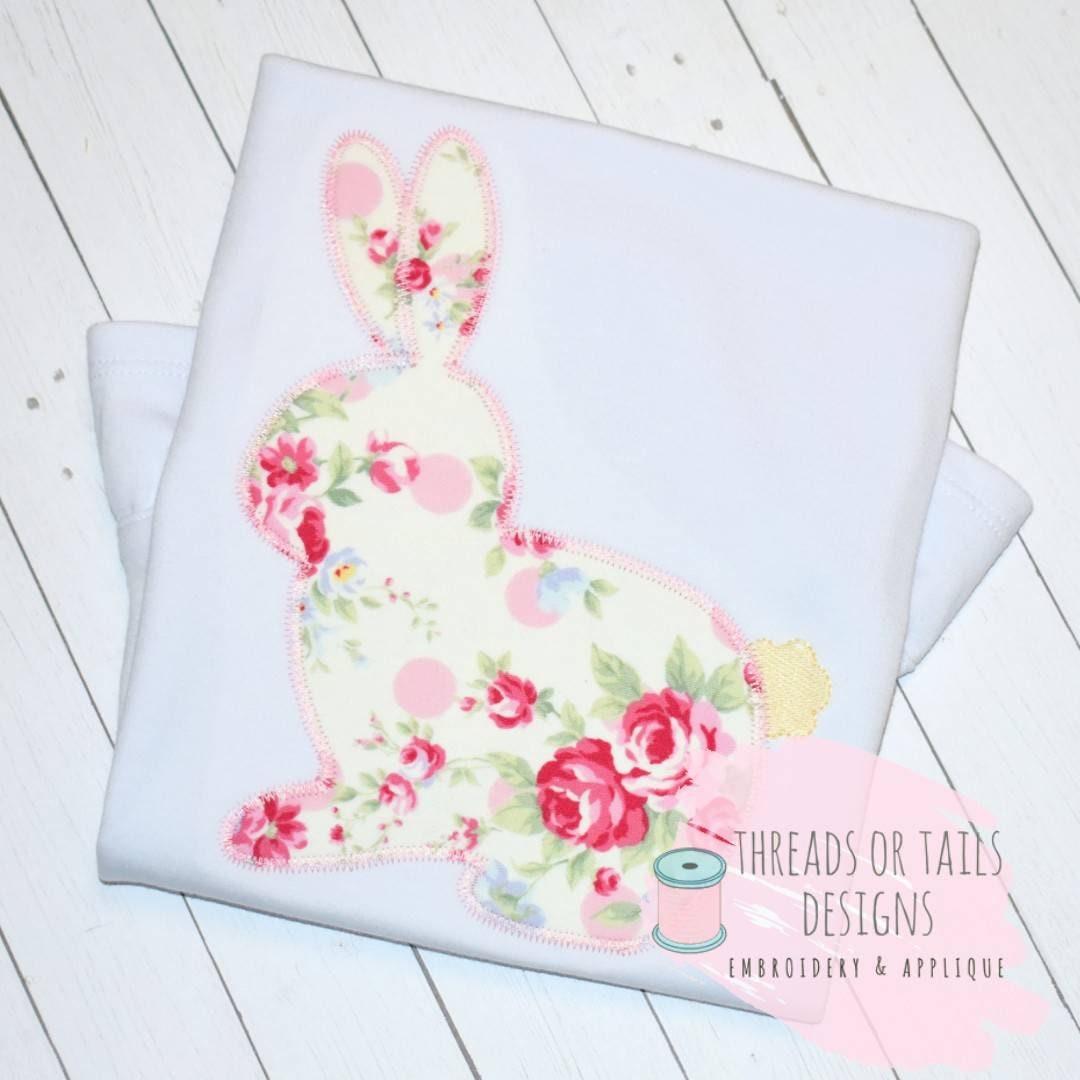 Easter Applique - Easter Design - Bunny Design - Zig Zag Stitch ...