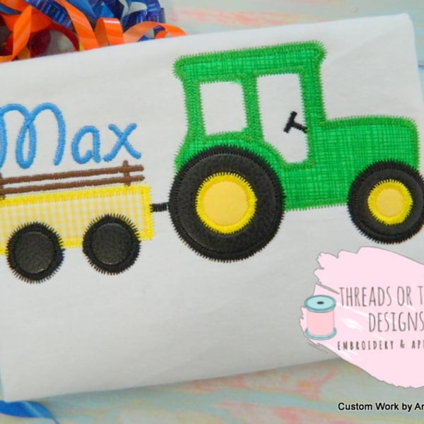 Tractor Applique - Etsy