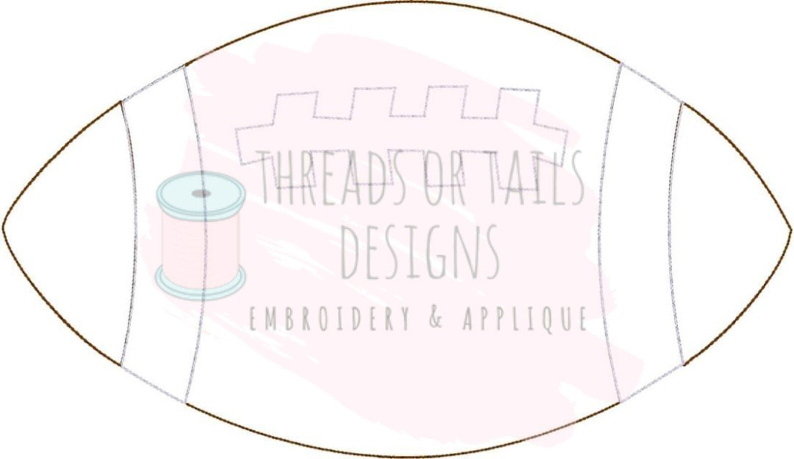 Football Applique Football Applique Design Football Bean | Etsy