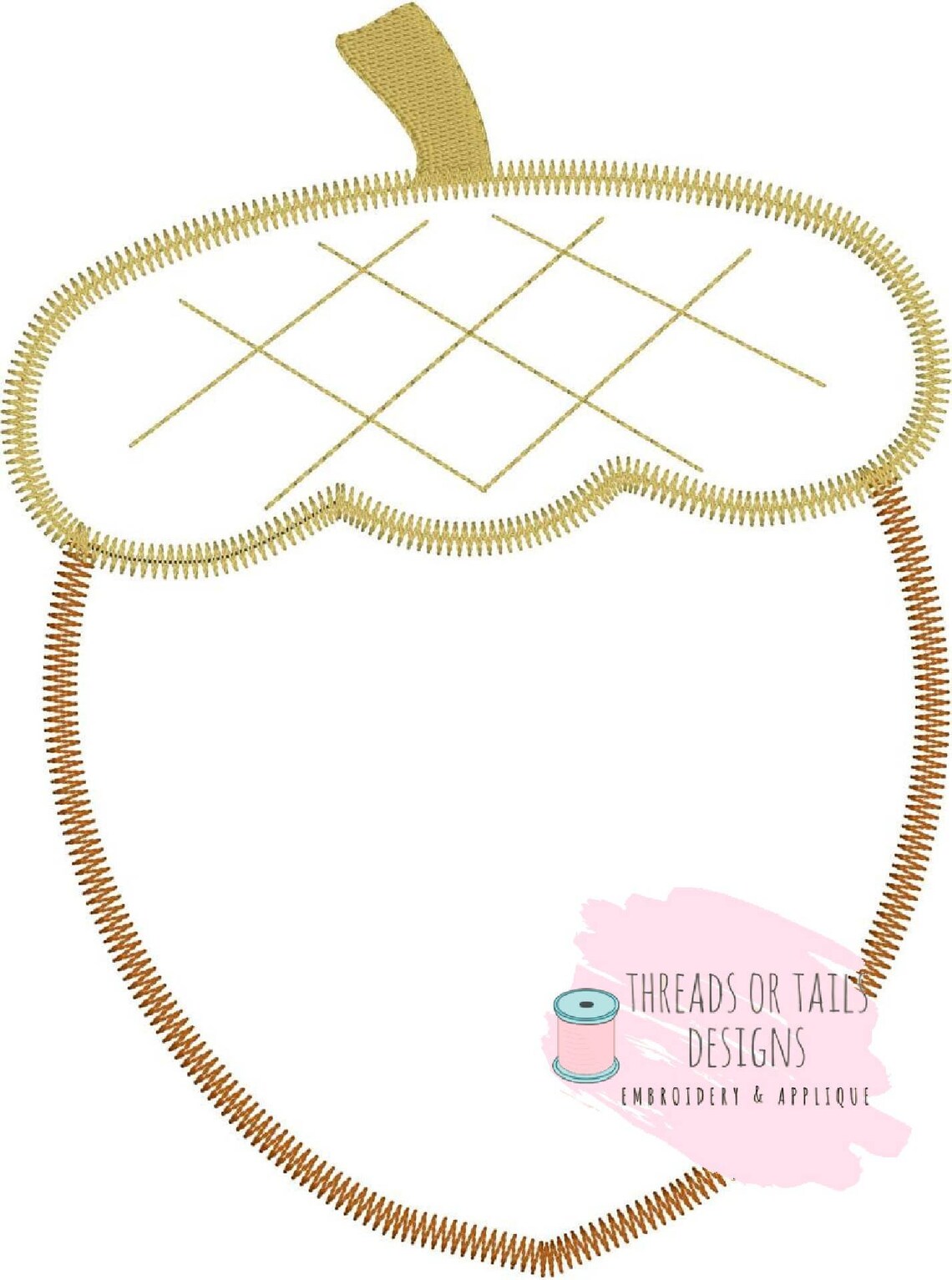 Acorn Applique - Acorn Applique Design - Acorn Design - Acorn Zig Zag ...