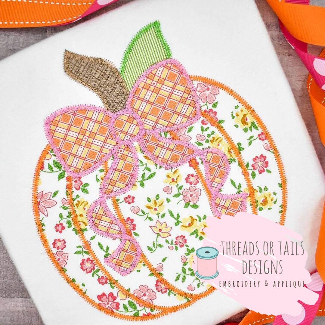 Pumpkin Applique - Pumpkin Applique Design - Girl Pumpkin - Pumpkin Zig ...